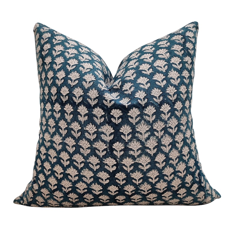 Blue Modern Pillow - Etsy