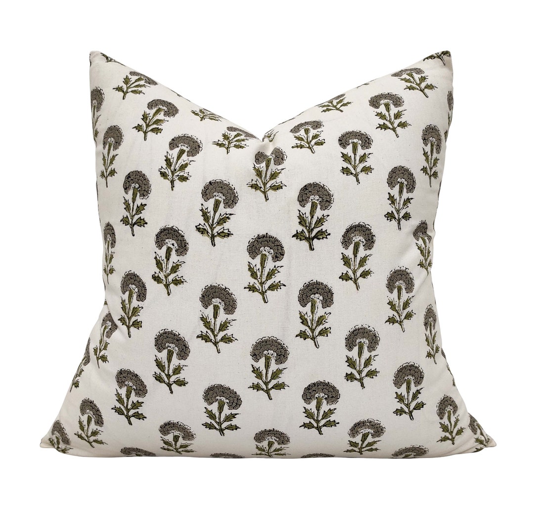Block Print Cotton 20x20 Throw Pillow Covers, Handmade Pillow Covers ...