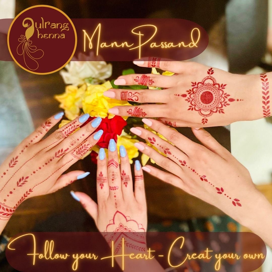 Henna Style Tattoo Stickers Instant Henna Temporary Henna - Etsy