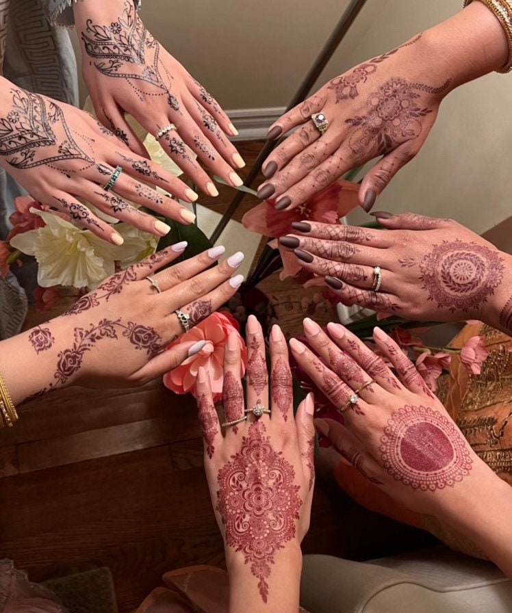 Henna Style Temporary Tattoo Stickers Henna Tattoo Henna Sticker Latest ...