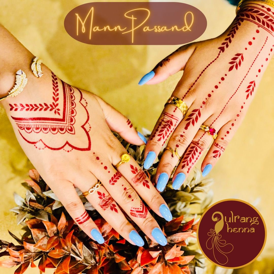 Henna Style Tattoo Stickers- Instant Henna- Temporary Henna Tattoo ...