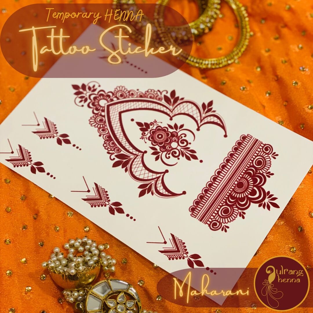 Henna Style Temporary Tattoo Stickers Henna Tattoo Henna Sticker Latest ...