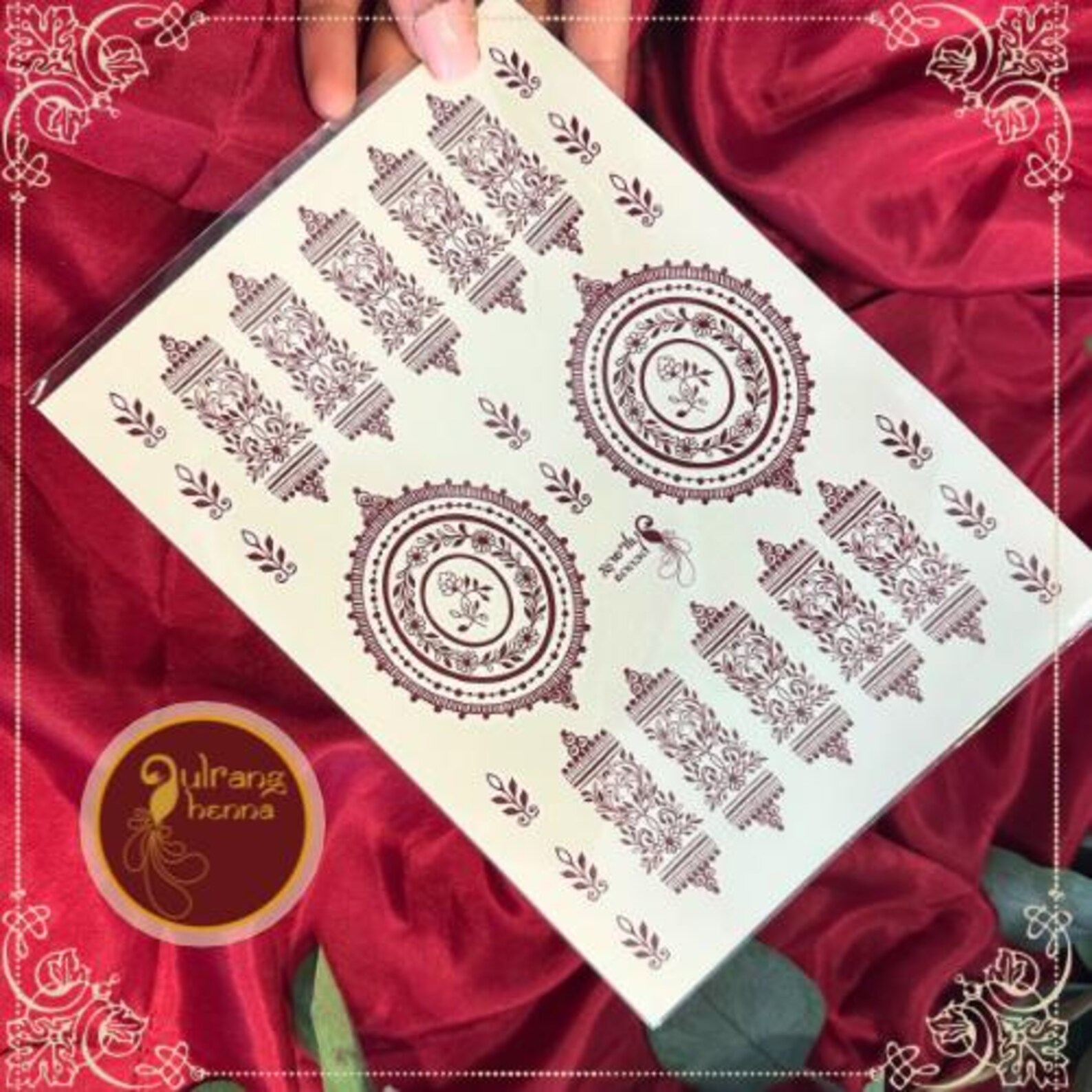 Henna Tattoo Stickers – Easy & Mess-free Temporary Mehndi Designs - Etsy