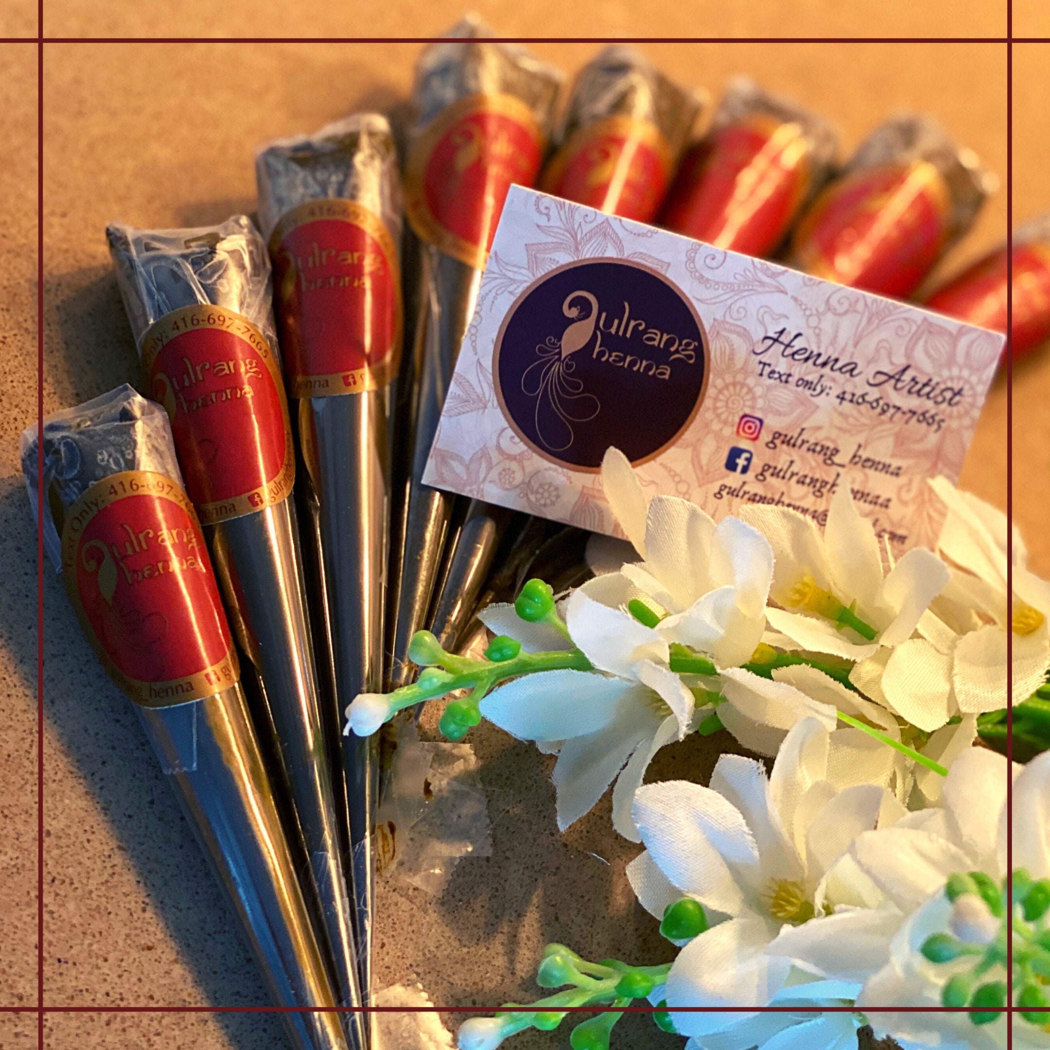 Natural Henna Cones SET OF 5 Cones-homemade Henna Cone-organic Henna ...