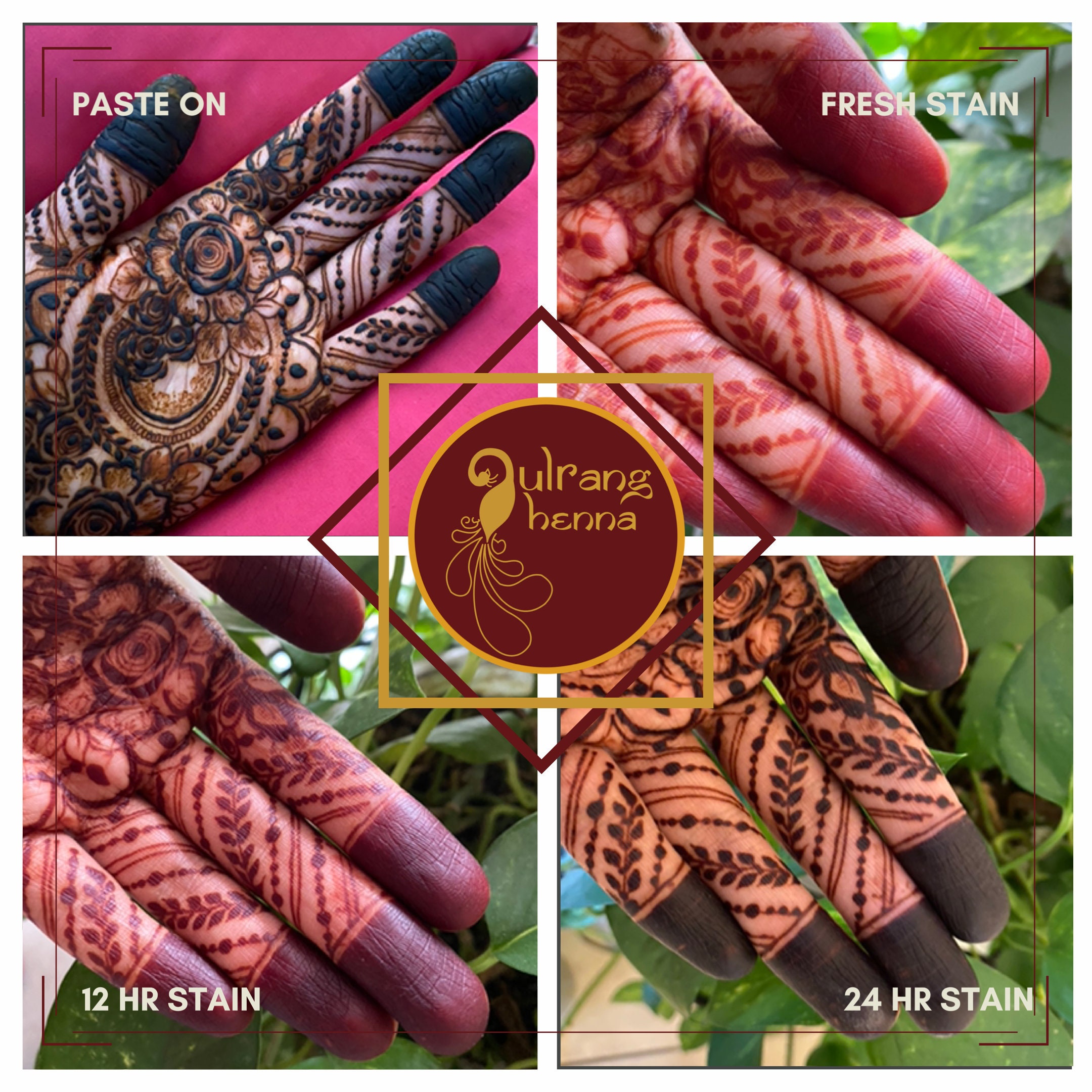 Natural Henna Cones SET OF 5 Cones-homemade Henna Cone-organic Henna ...