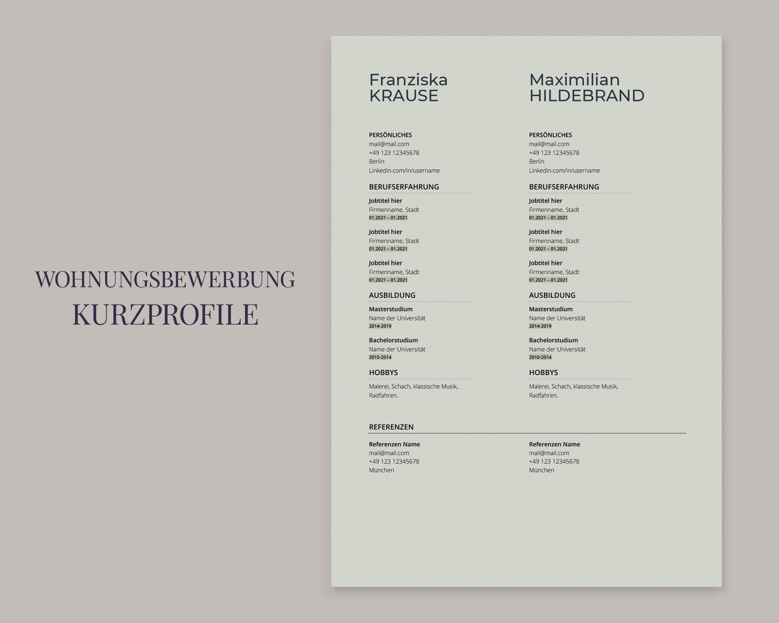 Wohnungsbewerbung Unterlagen, Wohnung Bewerbung Muster, Moderne ...