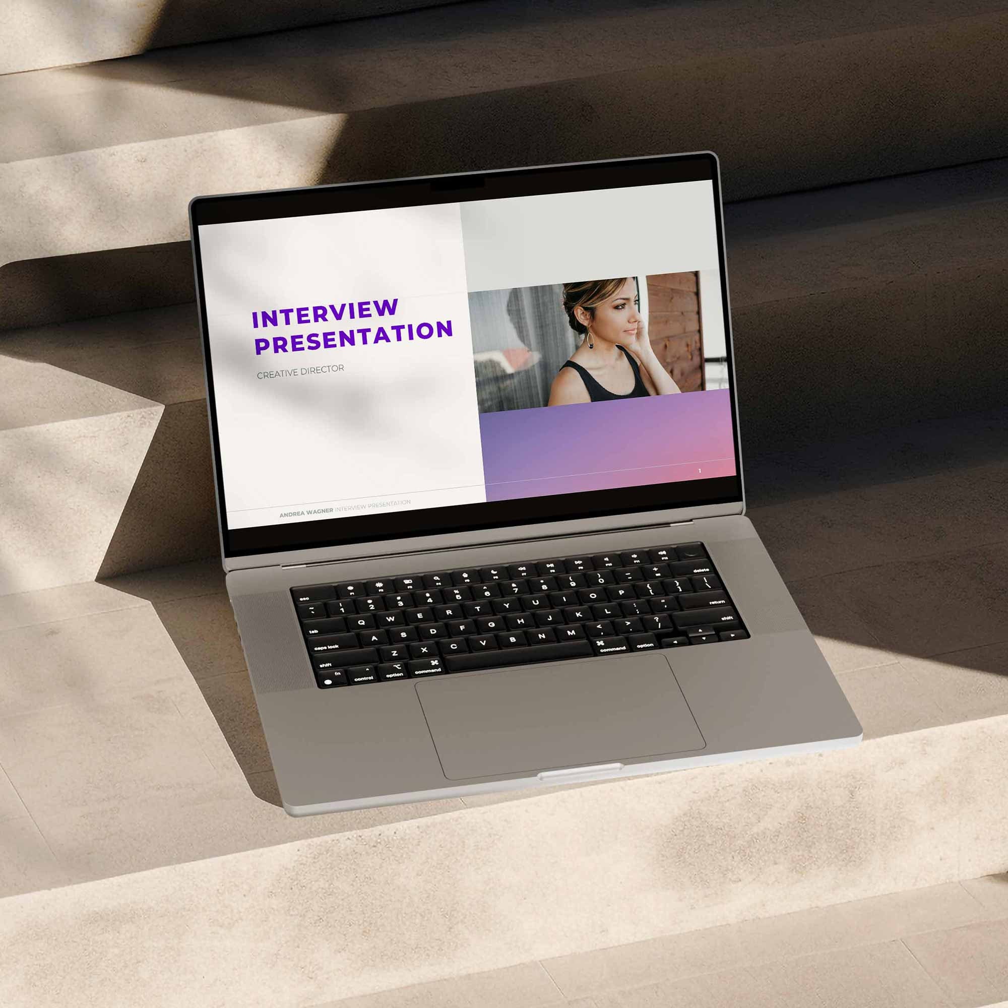 Job Interview Presentation Powerpoint Template 4 - Etsy