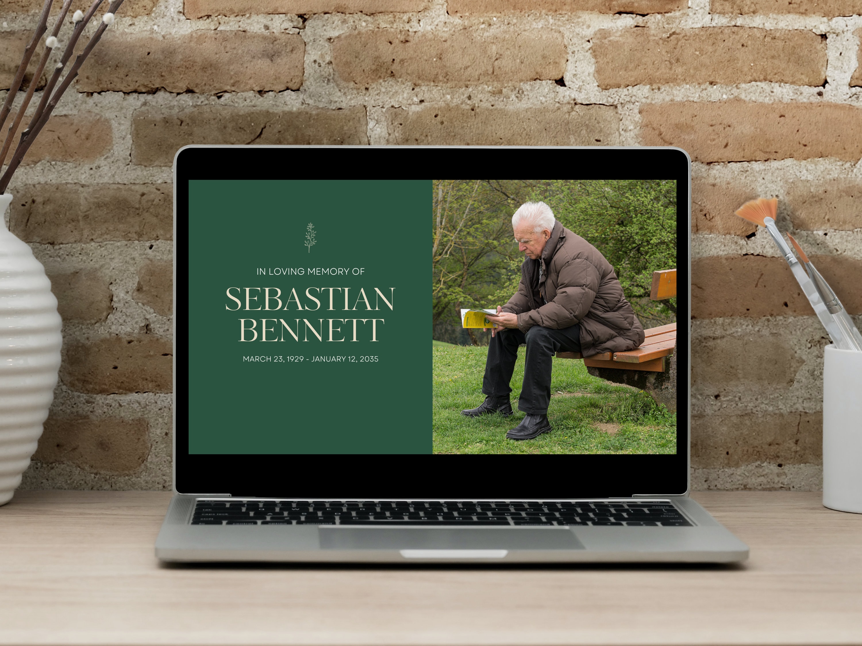 Animated Memorial Slideshow With Music, Funeral Presentation Template ...