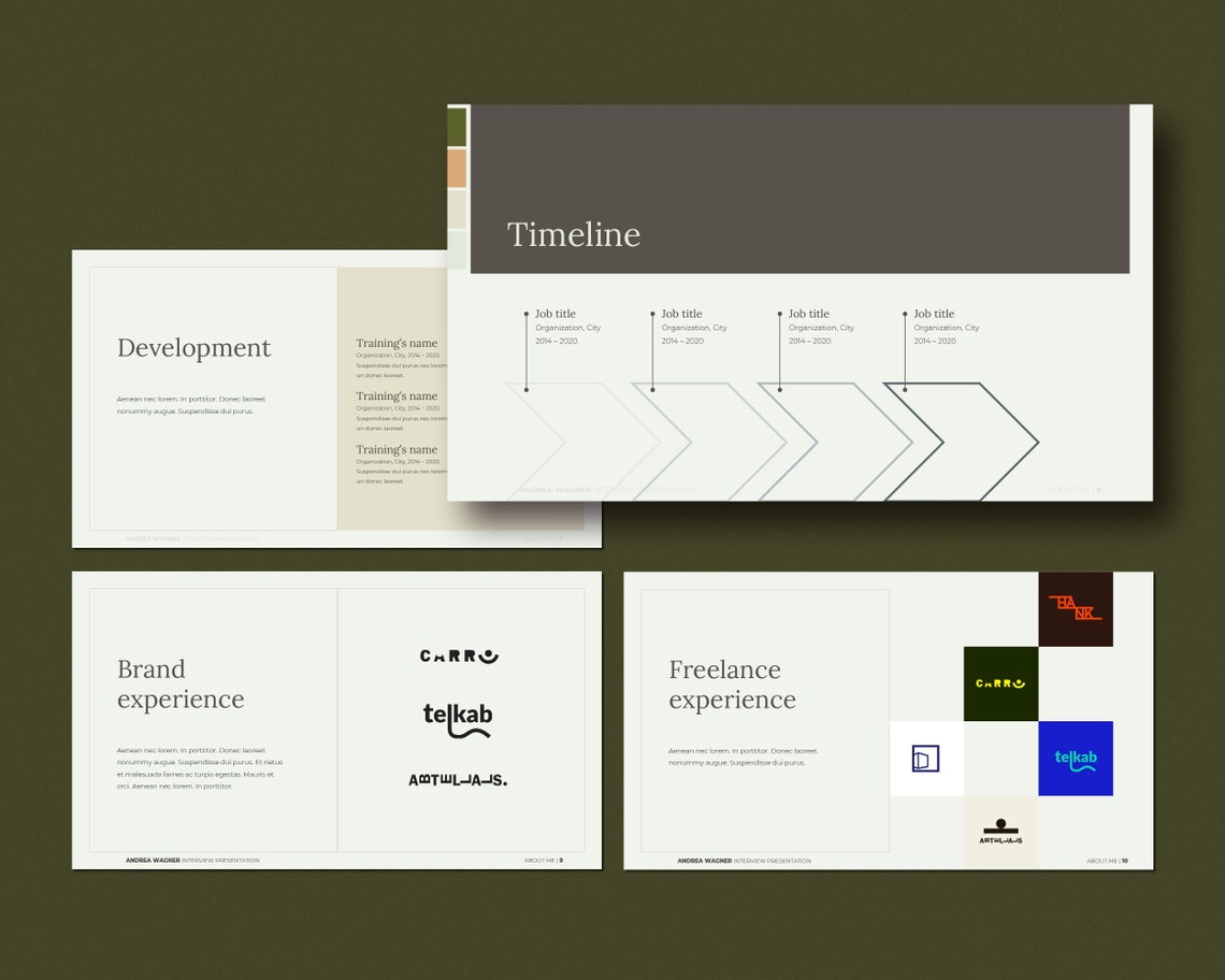 Job Interview Presentation Powerpoint Template - Etsy