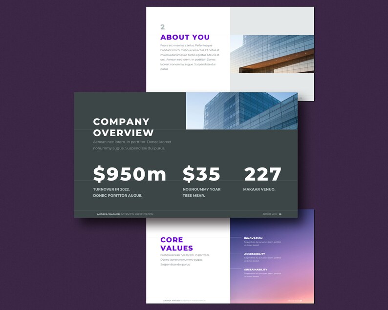 Job Interview Presentation Powerpoint Template - Etsy