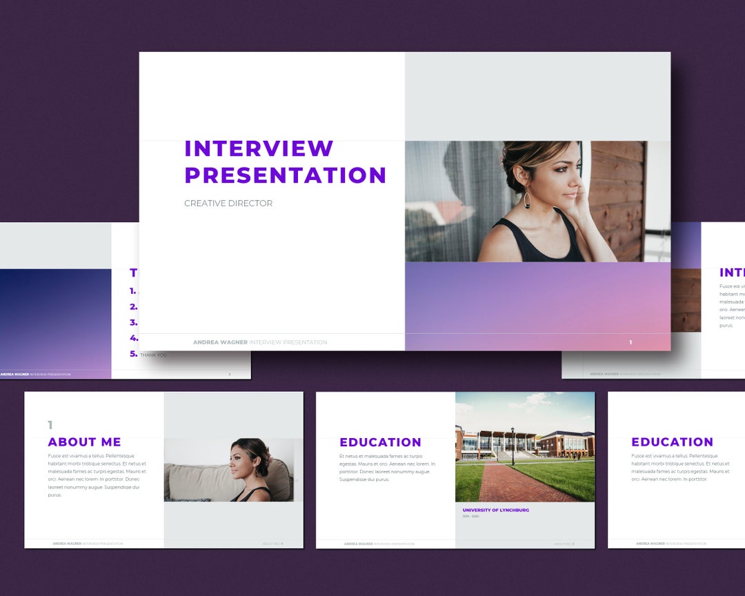 Job Interview Presentation Powerpoint Template - Etsy
