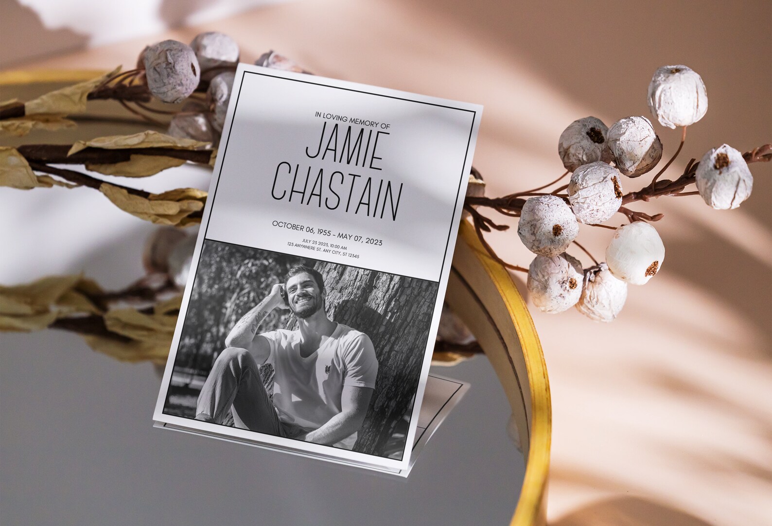 Funeral Program Template Elegant Funeral Memorial Posh - Etsy