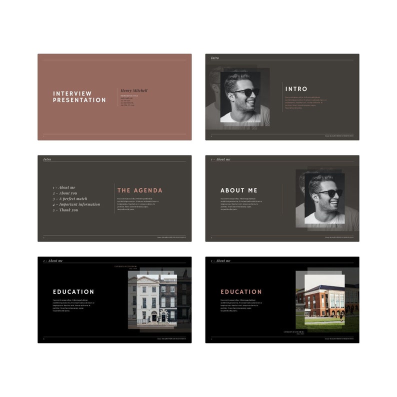 Job Interview Presentation Canva Template Powerpoint Template 10 - Etsy