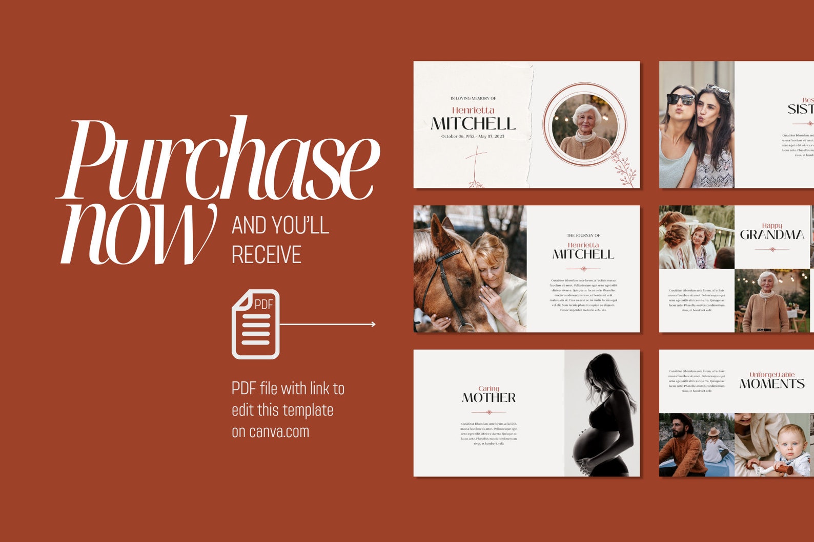 Funeral Slideshow Template Honor Your Loved One With a Professional ...
