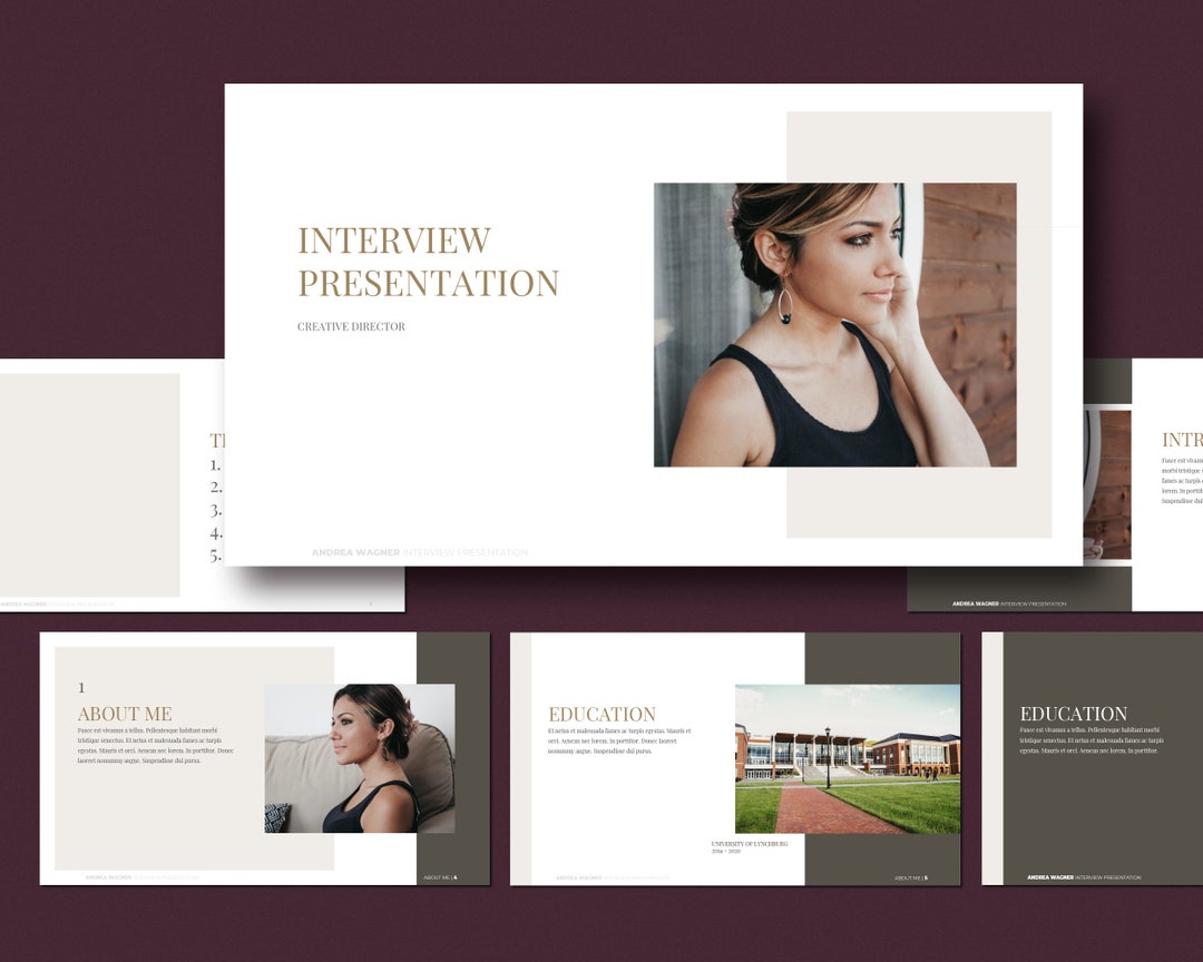 Job Interview Presentation Powerpoint Template - Etsy