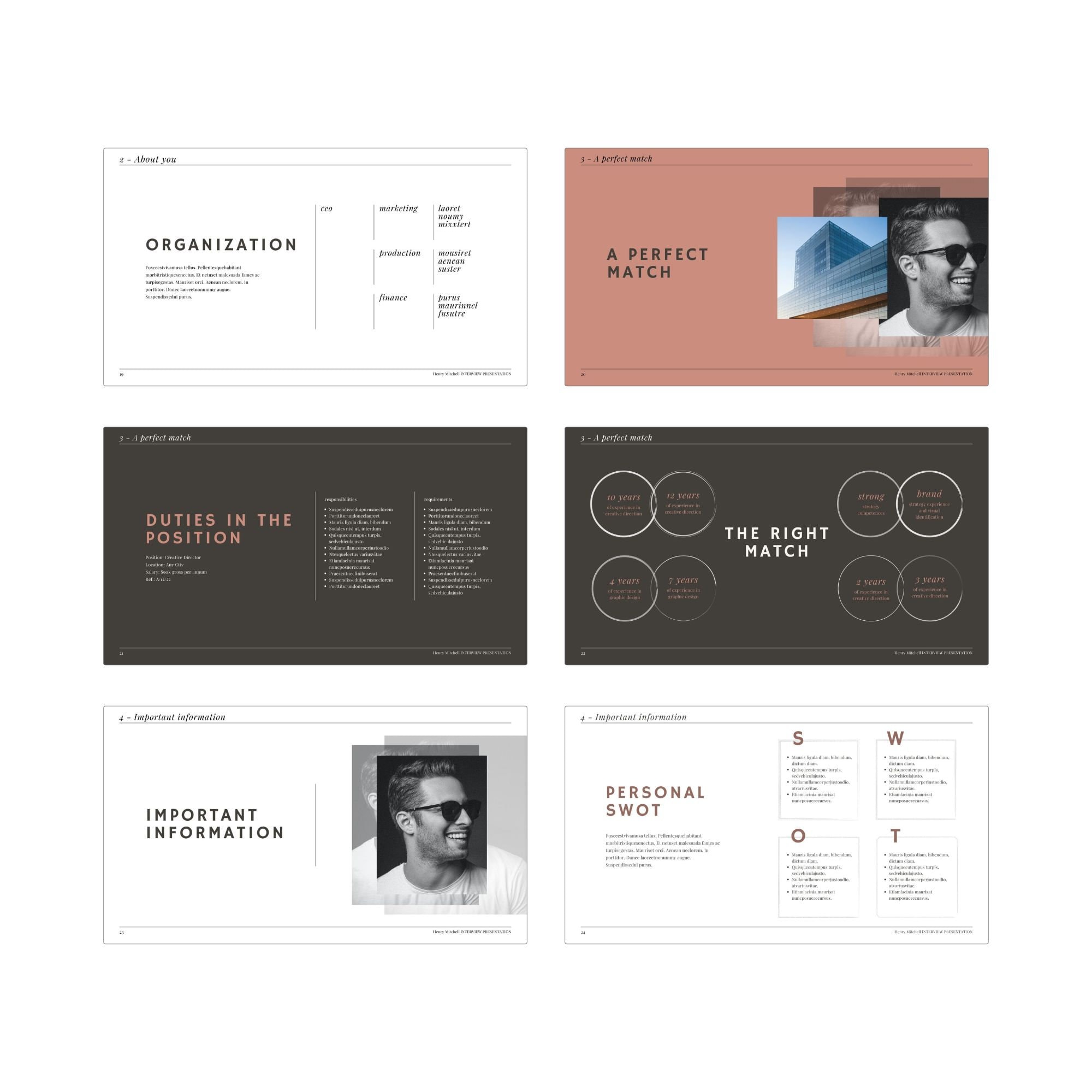 Job Interview Presentation Canva Template Powerpoint Template 10 - Etsy