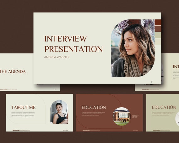 Job Interview Presentation Template Powerpoint With Elegant - Etsy