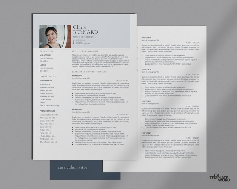 Modèle De Cv Google Docs, Modèle De Cv Professionnel Pour MS Word ...