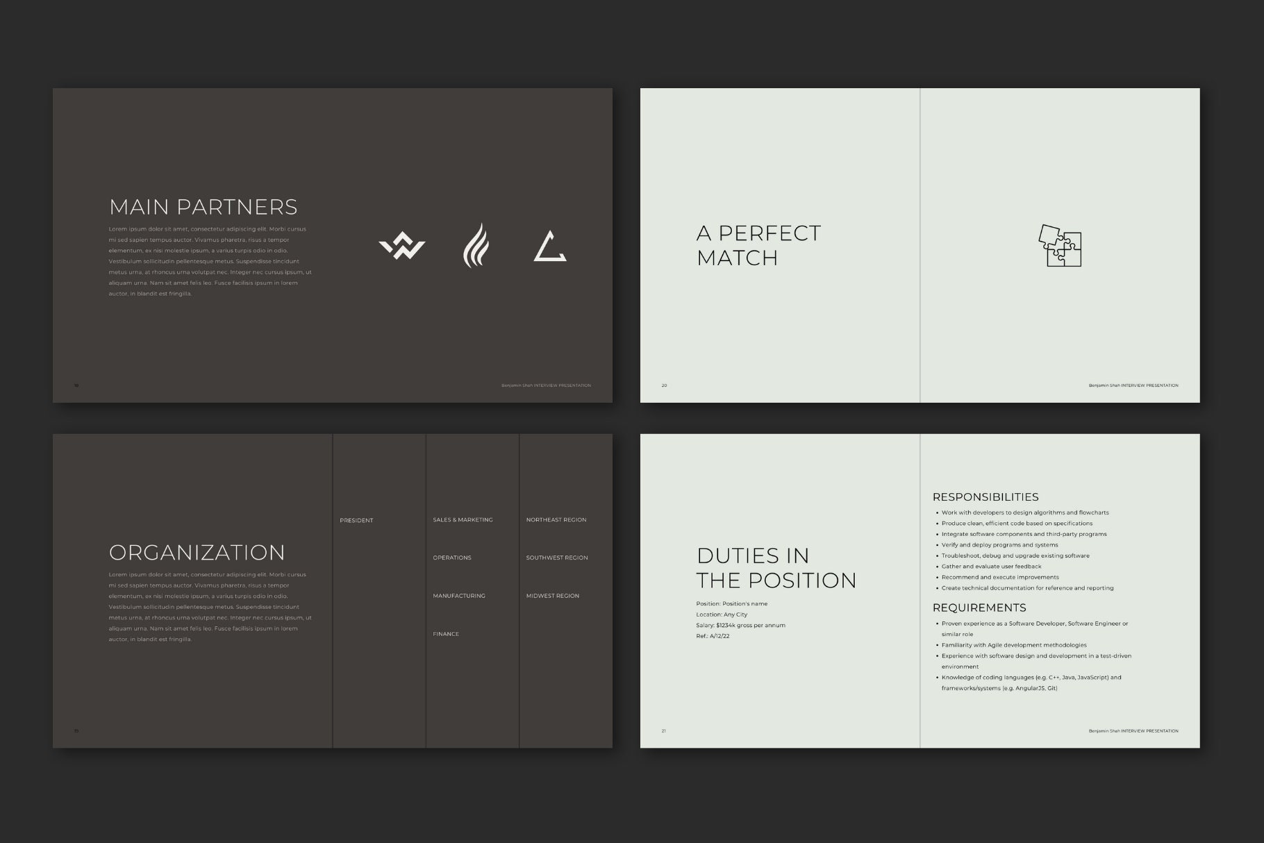 Job Interview Presentation Canva Template - Etsy