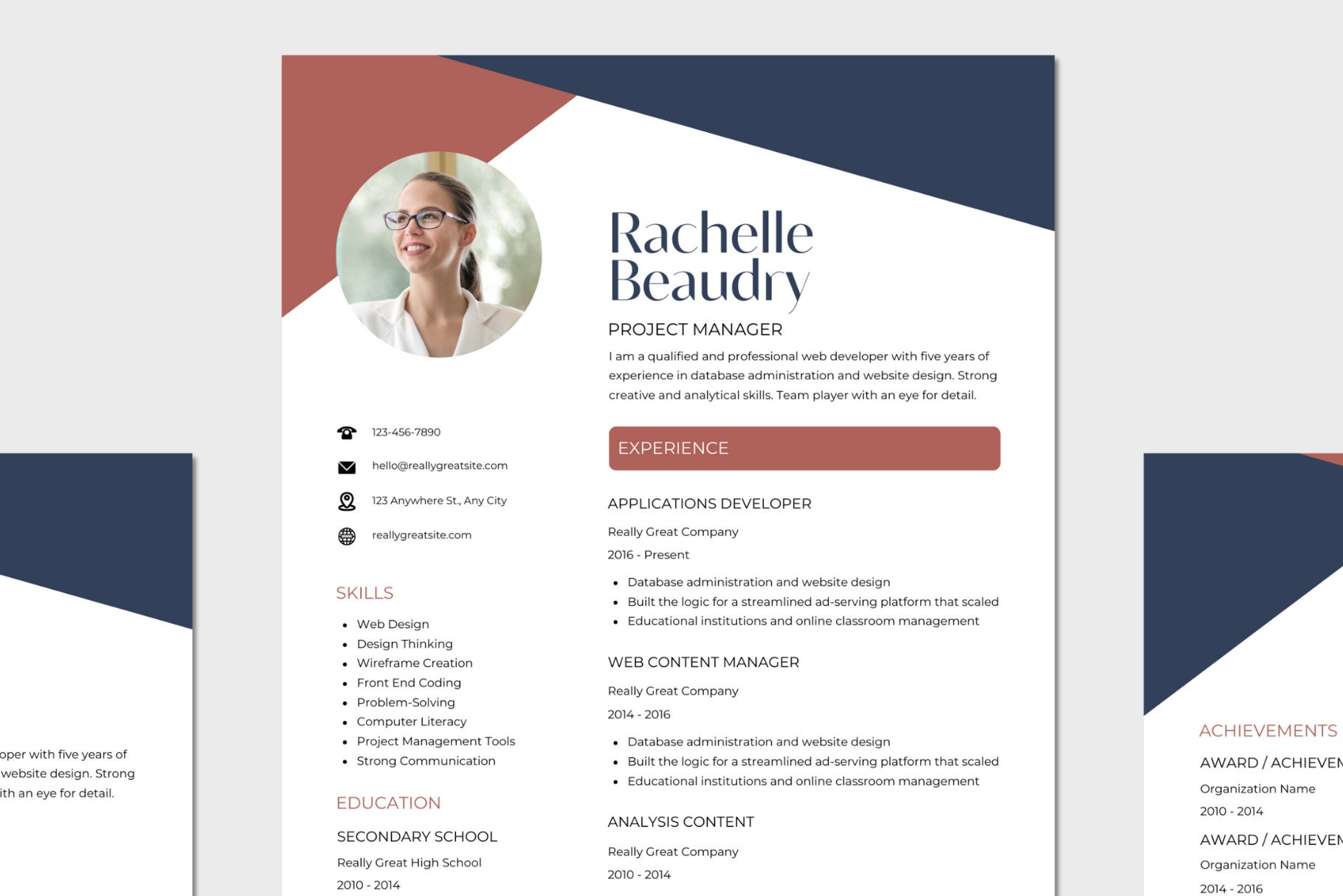 Executive Resume Template Creative Cv Template With Photo - Etsy