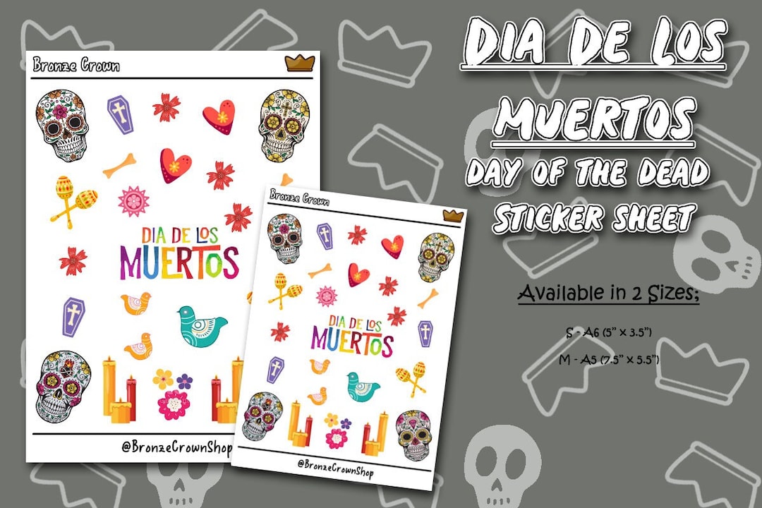 Day of the Dead (día De Muertos) - Sticker Sheet - 2 Sizes Available ...