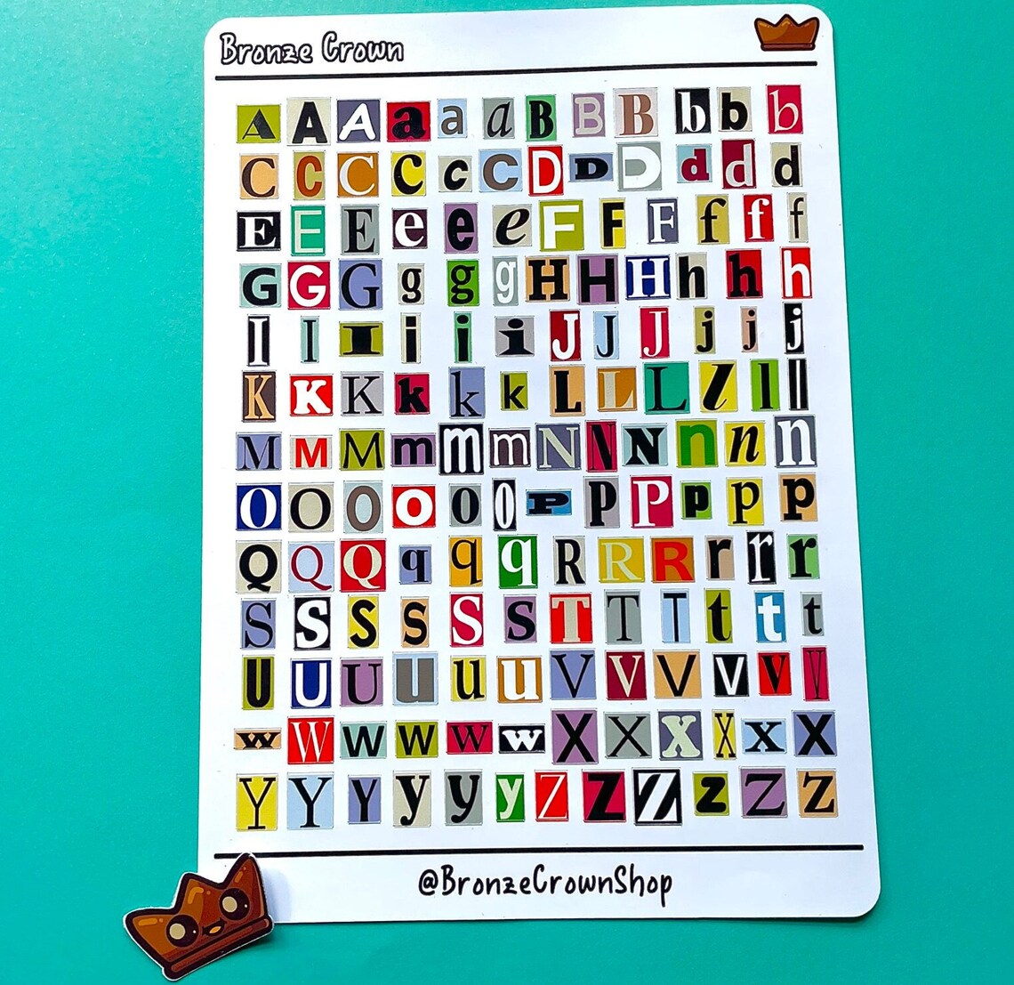 Magazine Letter Clippings 2 Variants Available Sticker Sheet - Etsy