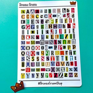 Magazine Letter Clippings 2 Variants Available - Sticker Sheet ...