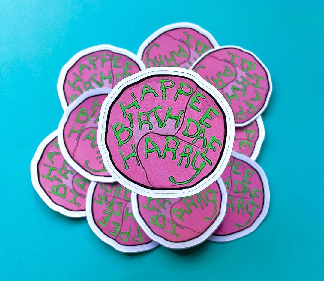 HP Happy Birthday Cake - Die Cut - Easy Peel | Laptop Decal | Vinyl ...