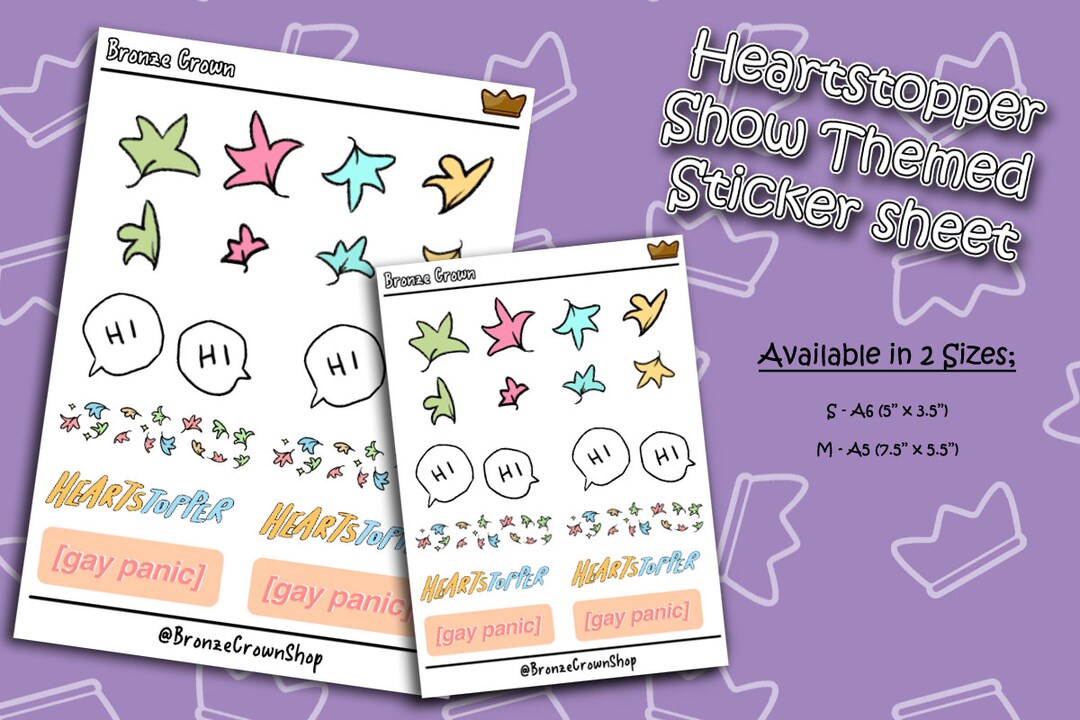 Heart Stopper Tv Show Themed Decal Sticker Sheet 2 Sizes - Etsy