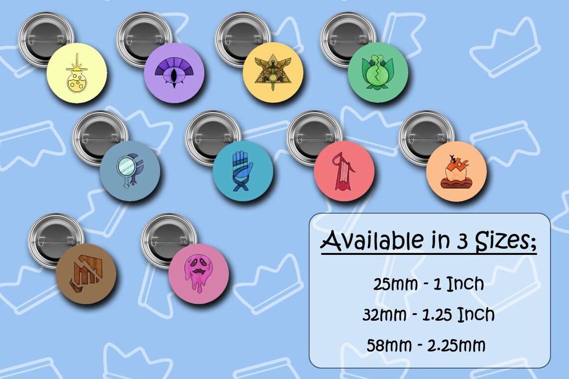 The Owl House Coven Guild Button Pins Badge Set 3 Sizes - Etsy