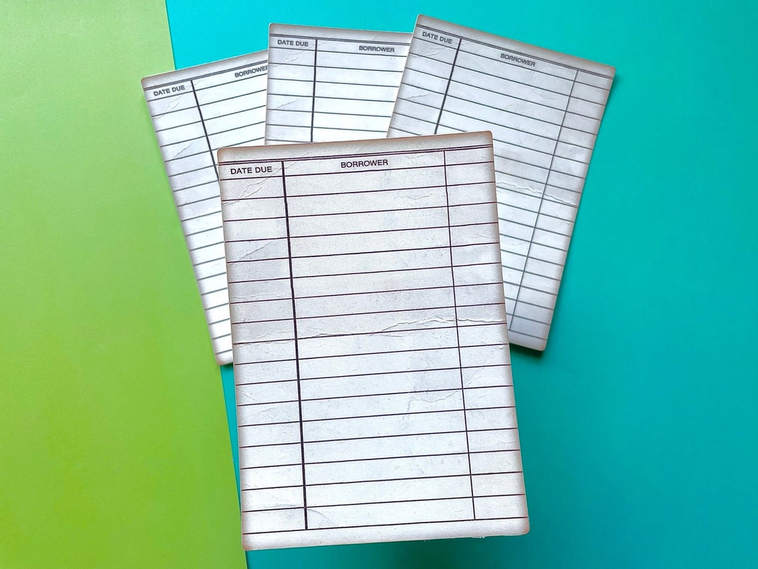 Library Book Borrowing / Tracker Sticker - Die Cut - Easy Peel ...