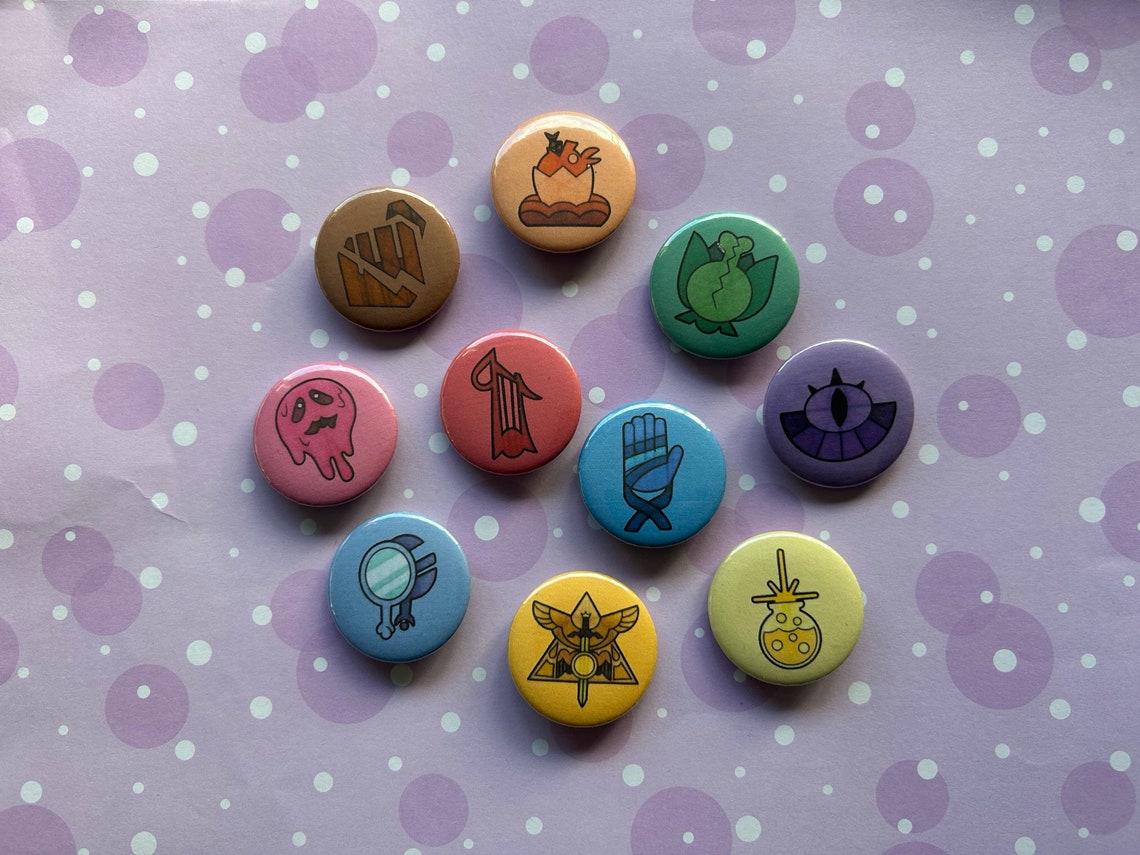 The Owl House Coven Guild Button Pins Badge Set 3 Sizes - Etsy