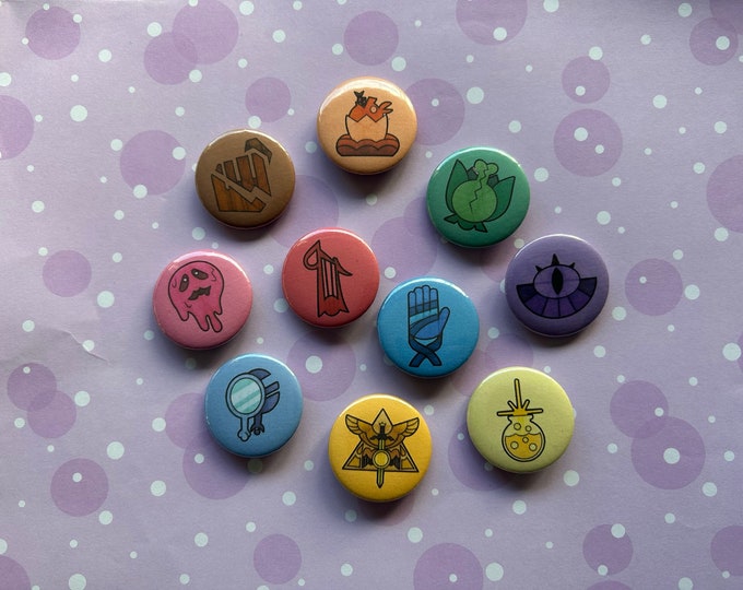The Owl House Coven Guild Button Pins Badge Set 3 Sizes Available - Etsy