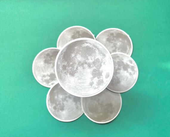 Full Moon Die Cut Easy Peel Laptop Decal Vinyl - Etsy