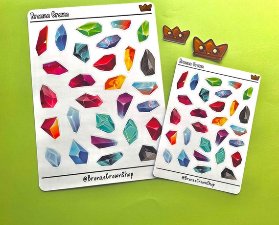 Crystal Sticker Sheet 2 Sizes Available Sticker Sheet | Etsy