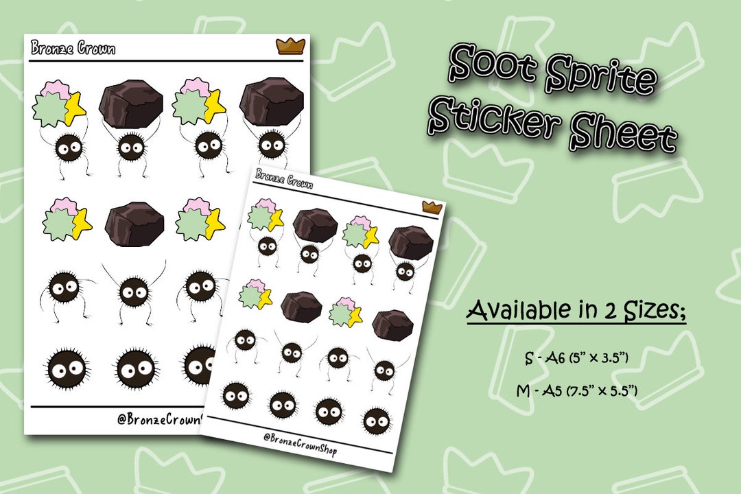 Soot Sprite Sticker Sheet 2 Sizes Available Sticker Sheet Planner ...