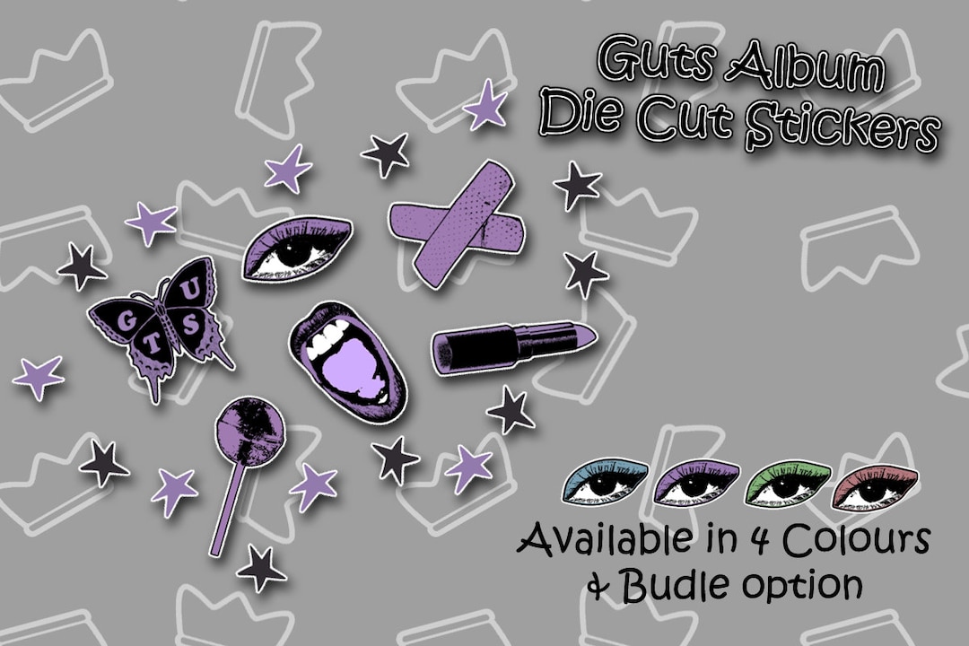 Guts Album - Die Cut Stickers4 Colours Available| Stickers| Wall ...