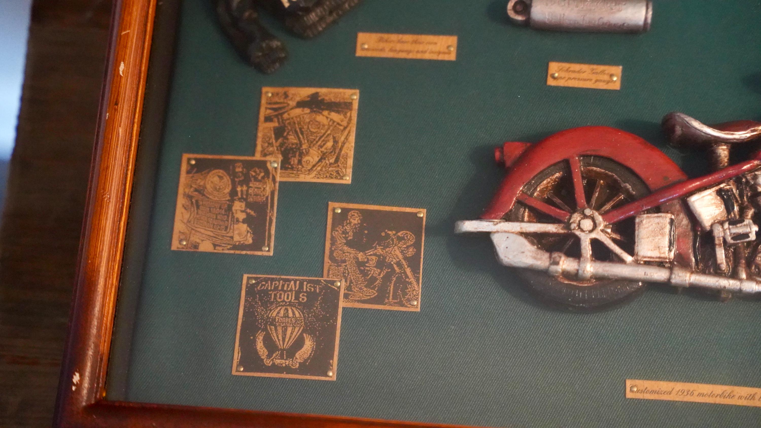 Vintage Harley Davidson Shadow Box 3D Motorcycle Wall Art, Unique Biker ...