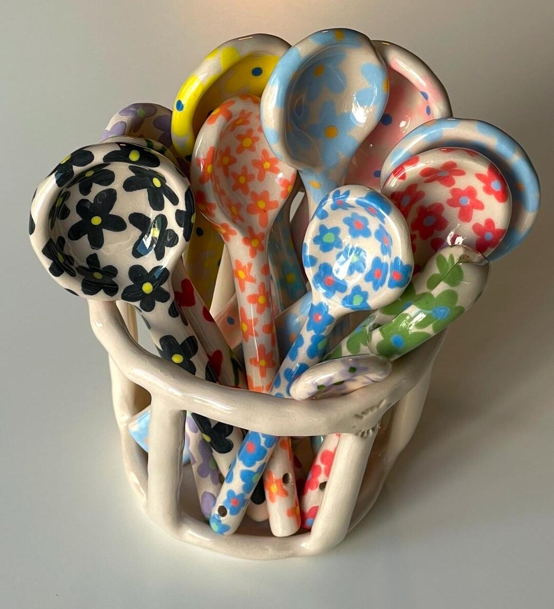 Handmade Green Ceramic Spoon , Spoons , Handmade Gift - Etsy