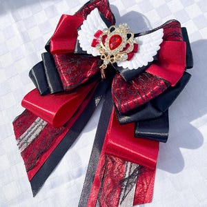 STRAY KIDS Red & Black Lightstick Ribbon Bow, Handmade Ribbon Bow ...