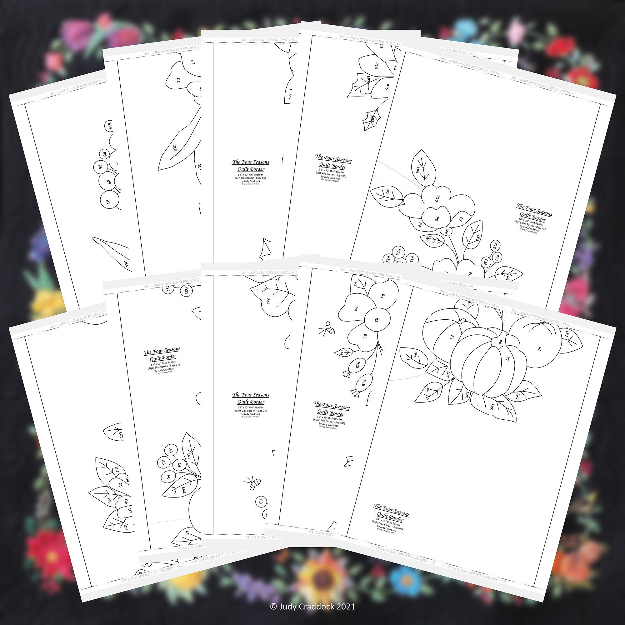 The Four Seasons Complete Quilt PDF Appliqué Pattern Set - Etsy