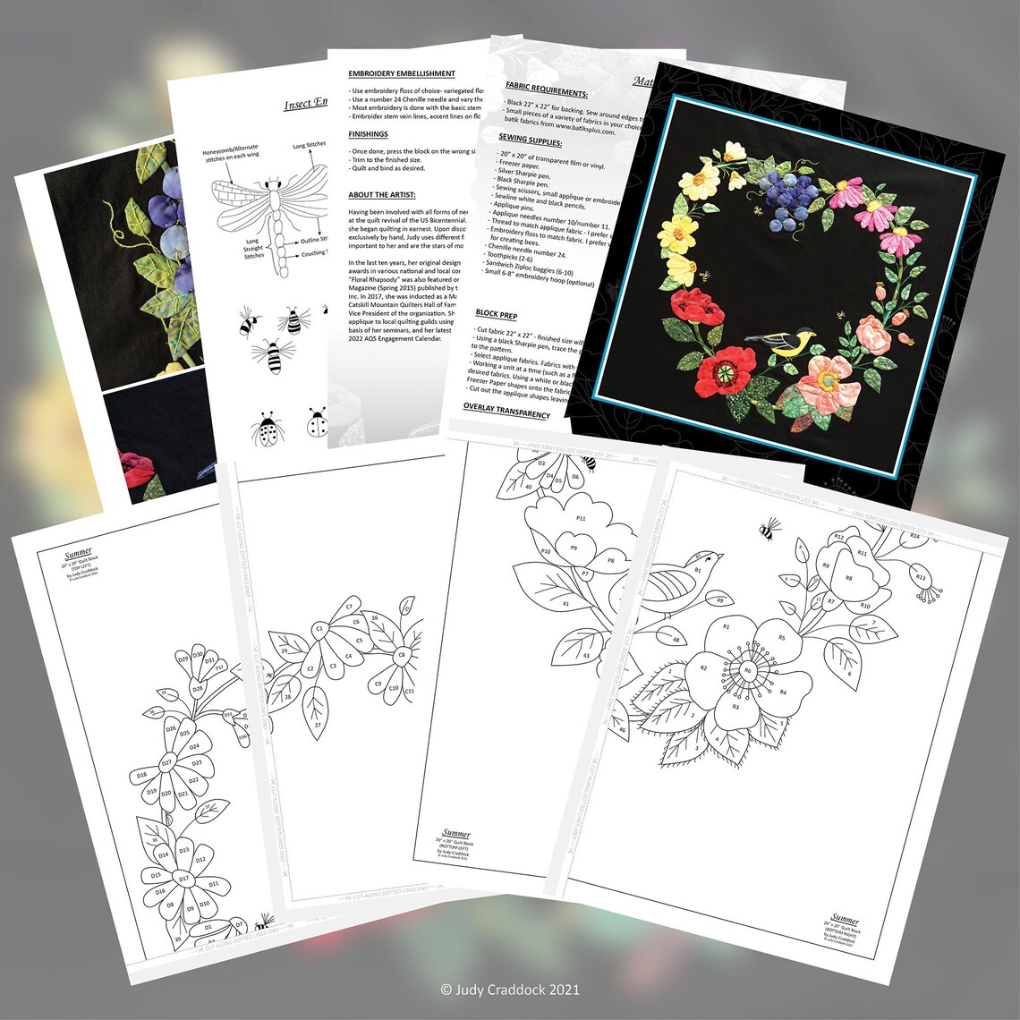 The Four Seasons Complete Quilt PDF Appliqué Pattern Set - Etsy