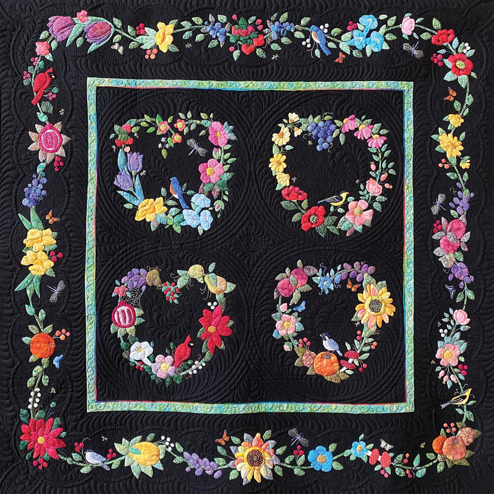 The Four Seasons Complete Quilt PDF Appliqué Pattern Set - Etsy