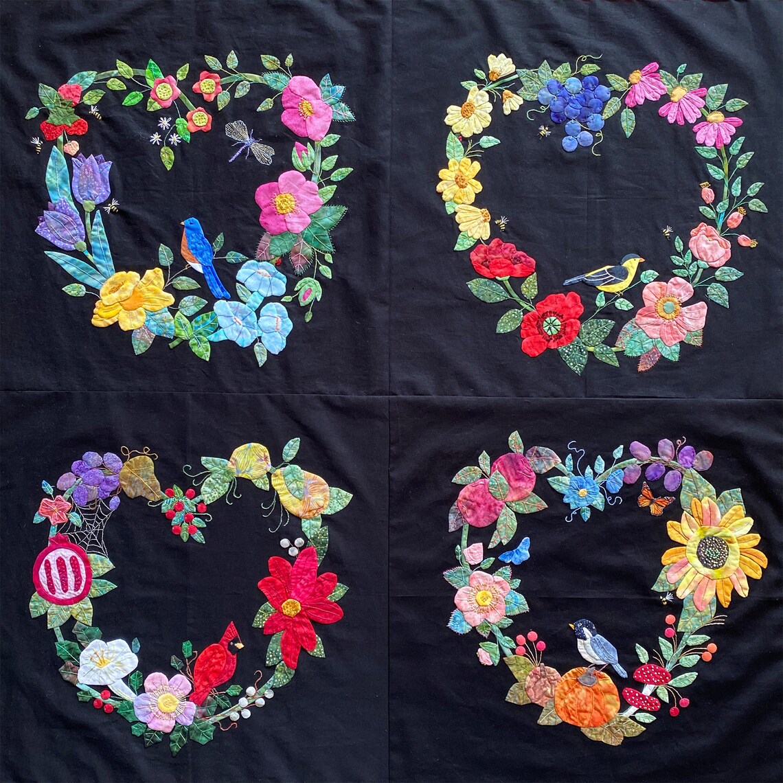 The Four Seasons Complete Quilt PDF Appliqué Pattern Set - Etsy