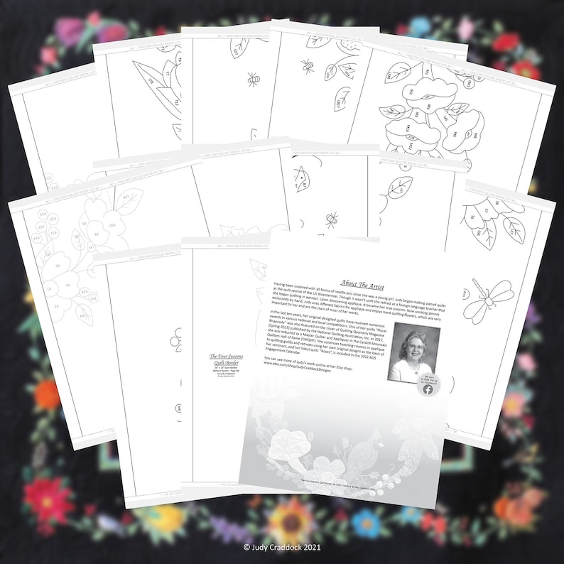 The Four Seasons Complete Quilt PDF Appliqué Pattern Set - Etsy