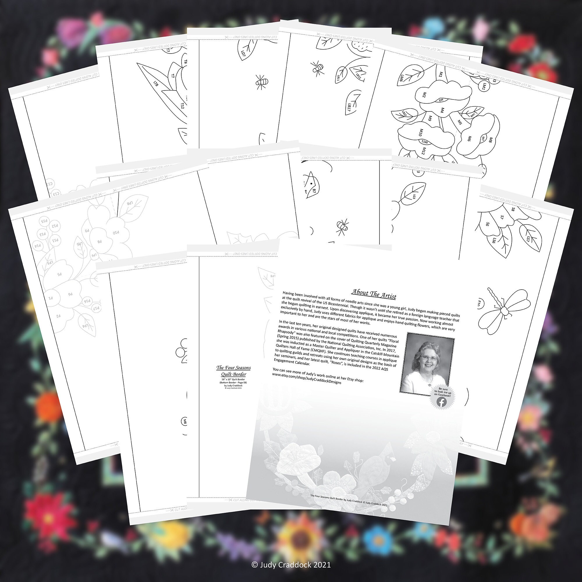 The Four Seasons Complete Quilt PDF Appliqué Pattern Set - Etsy