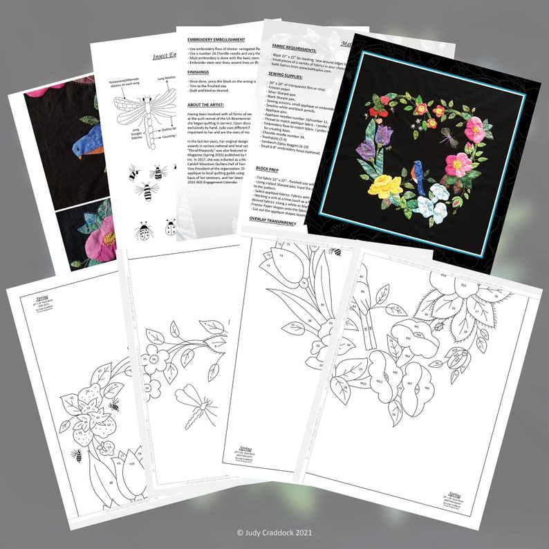 Spring PDF Appliqué Pattern - Etsy