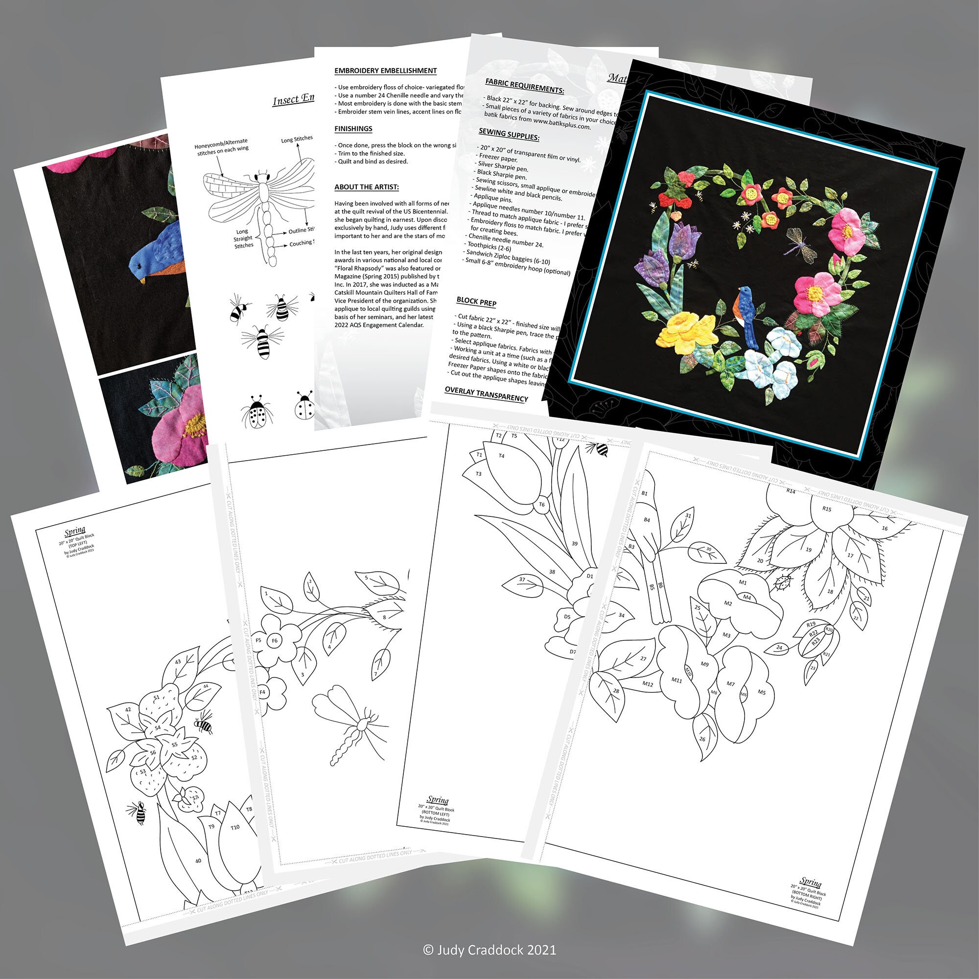 The Four Seasons Complete Quilt PDF Appliqué Pattern Set - Etsy