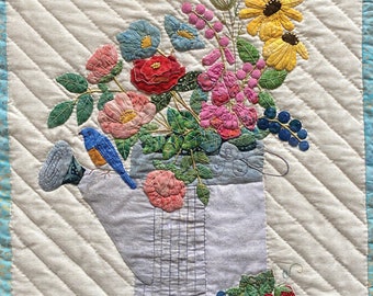 Garden Party PDF Appliqué Complete Quilt Pattern - Etsy
