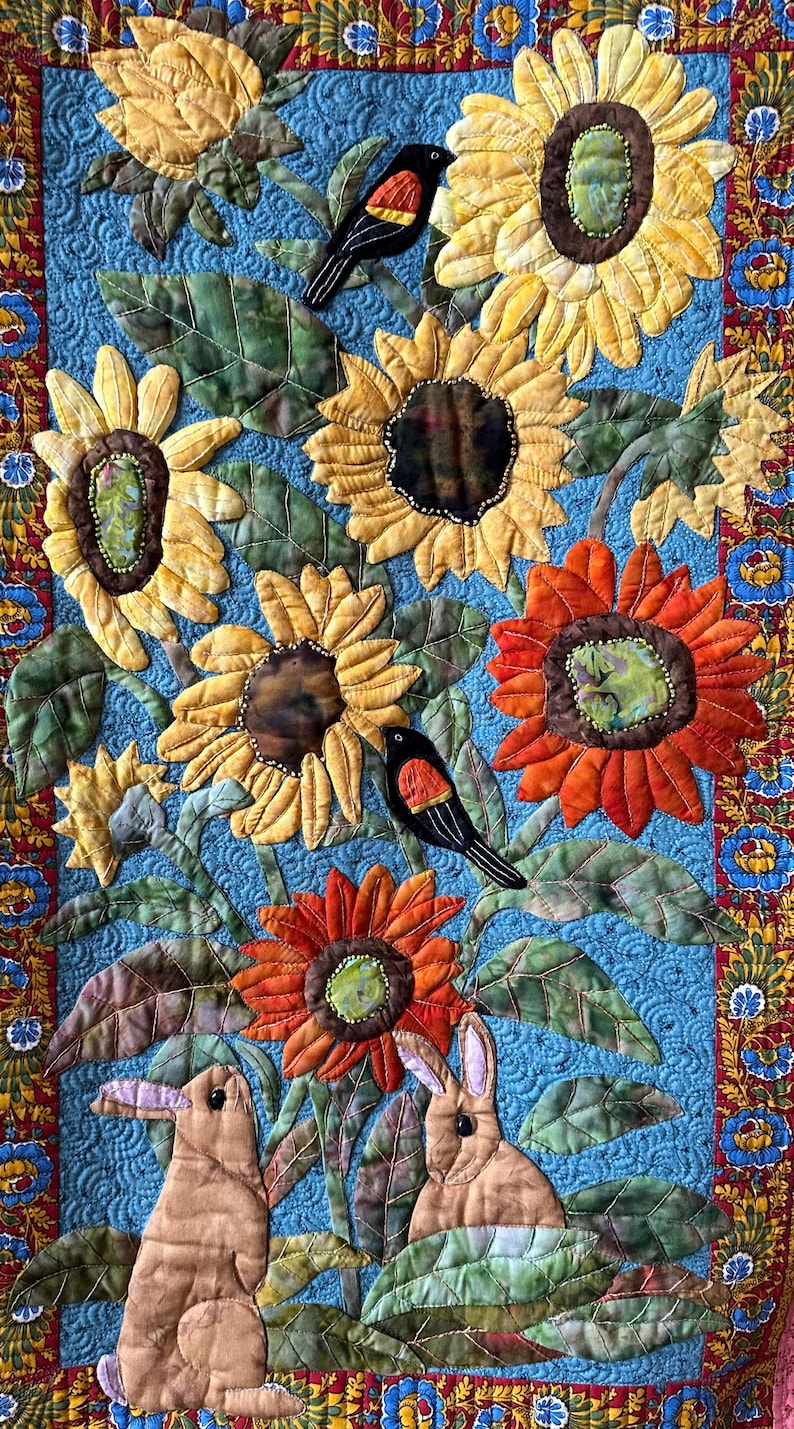 Summer Sunflowers PDF Appliqué Pattern - Etsy